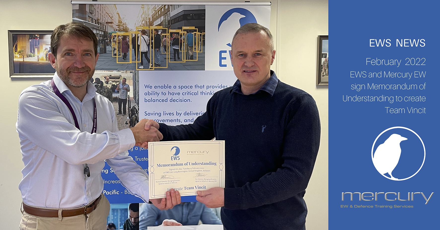 EWS Ltd and Mercury EW Ltd sign a Memorandum of Understanding to create ...